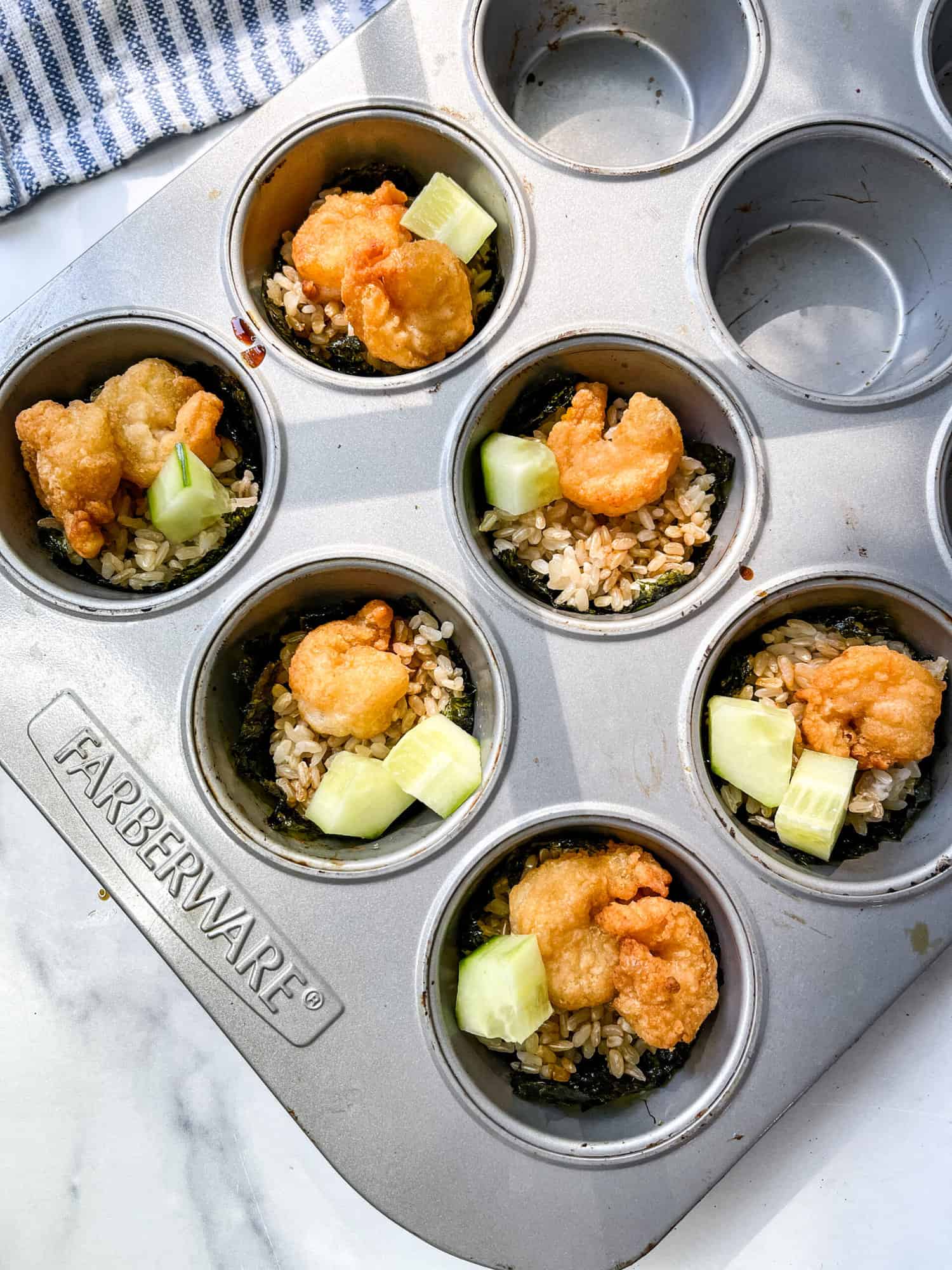 Crispy Shrimp Sushi Muffins (gluten free)